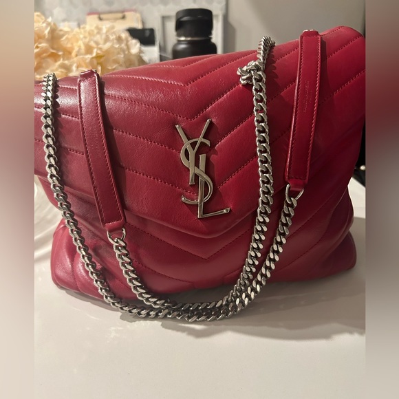 Yves Saint Laurent | Bags | Red Ysl Medium Shoulder Bag | Poshmark